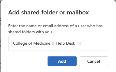 Accessing a Shared Mailbox in “New” Outlook 365 – Windows – HWCOM IT - Medzen Help Center